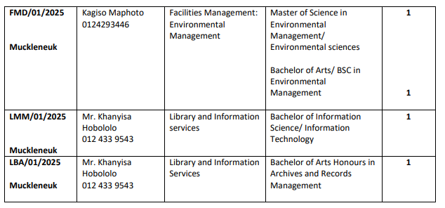 Unisa Internships Programme 2025